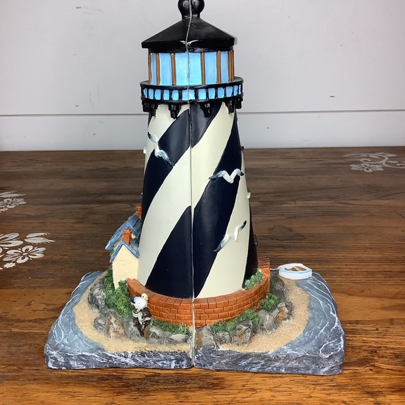 Unkown | Accents | Pair Of Lighthouse Bookends Nautical Design Resin ...